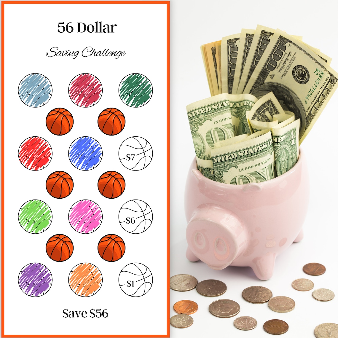 Kids Money Savings Challenge Printable, A6 Kids Mini Saving Challenges ...