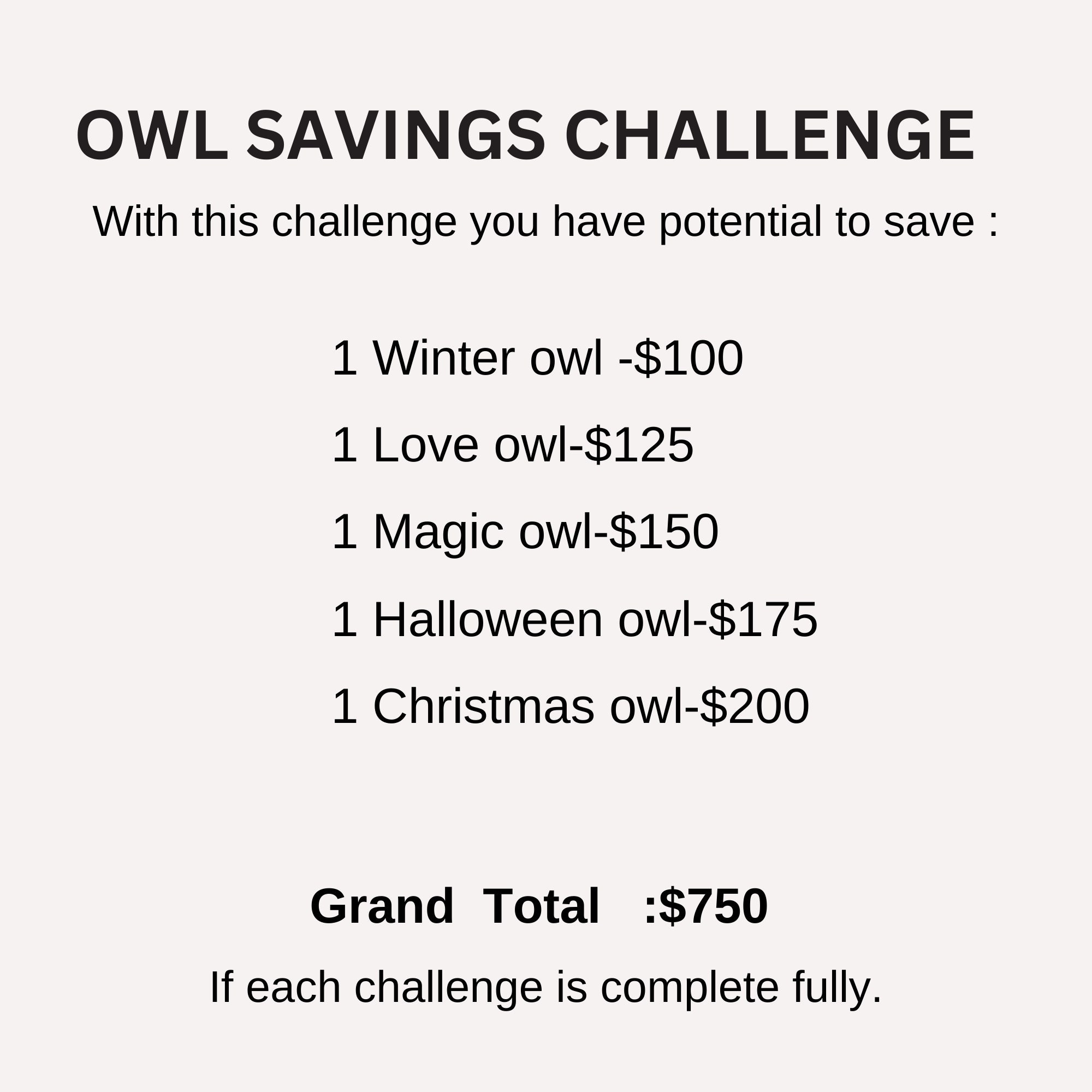 Owl Savings Challenge Printable, A6 Mini Owl Saving Challenge, Money ...
