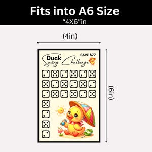 Get Your Ducks Themed Savings Challenge Bundle, Mini A6 Duck Saving ...