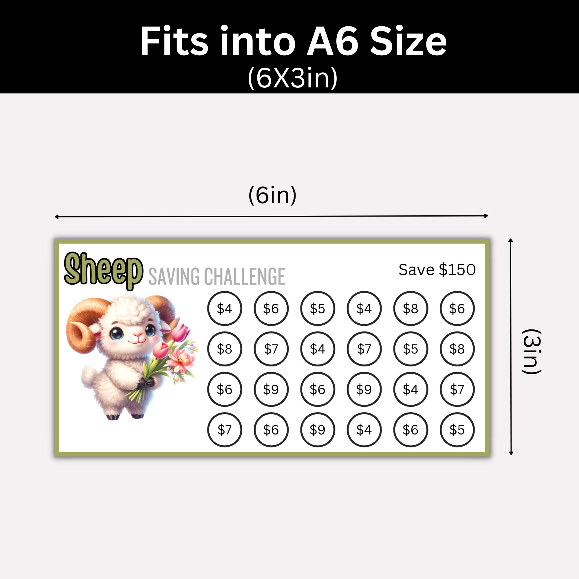 Mini Animal Savings Challenge Printable, A6 Mini Animal Saving ...