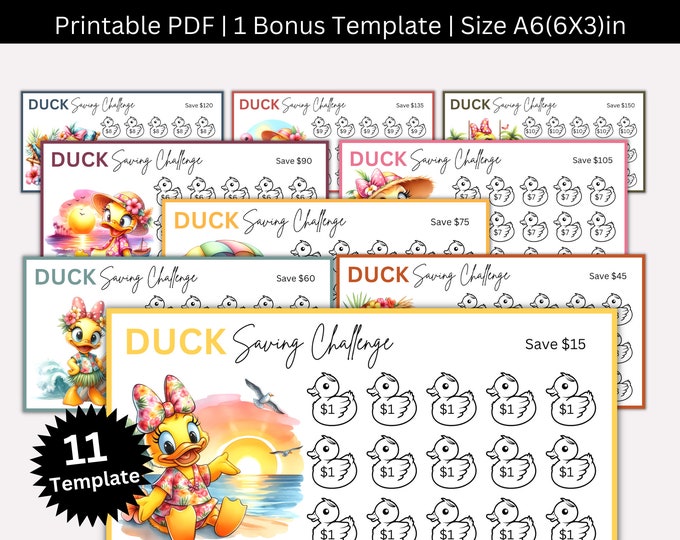 Duck Savings Challenge Printable, Get Your Mini A6 Ducks Saving ...