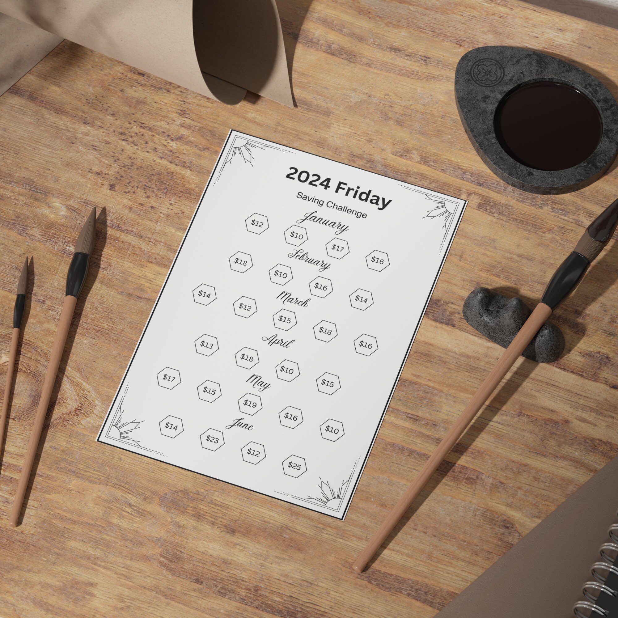 2024 Friday Saving Challenge Printable, Every Fridays Savings Challenge ...