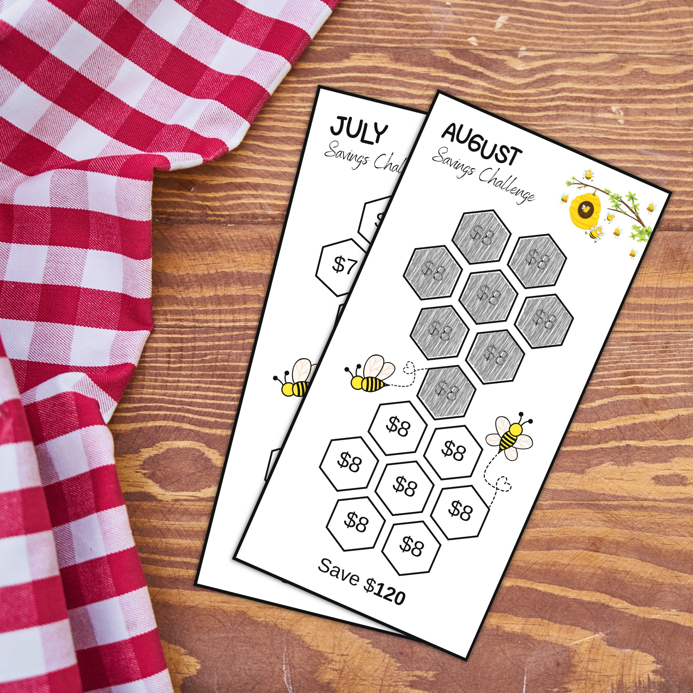 Monthly Kids Savings Challenge Printable, A6 Kids Mini Saving ...
