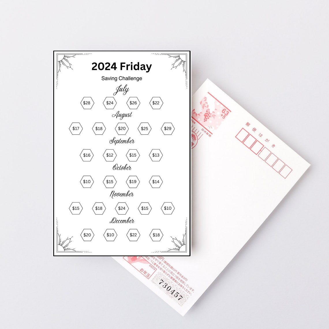 2024 Friday Saving Challenge Printable, Every Fridays Savings Challenge ...