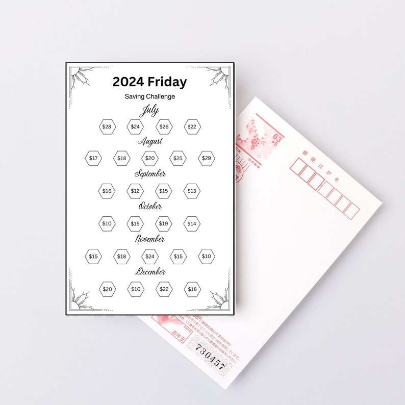 2024 Friday Saving Challenge Printable, Every Fridays Savings Challenge ...