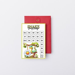 Snake Savings Challenge Printable Bundle, Mini A6 Snake Low Income ...