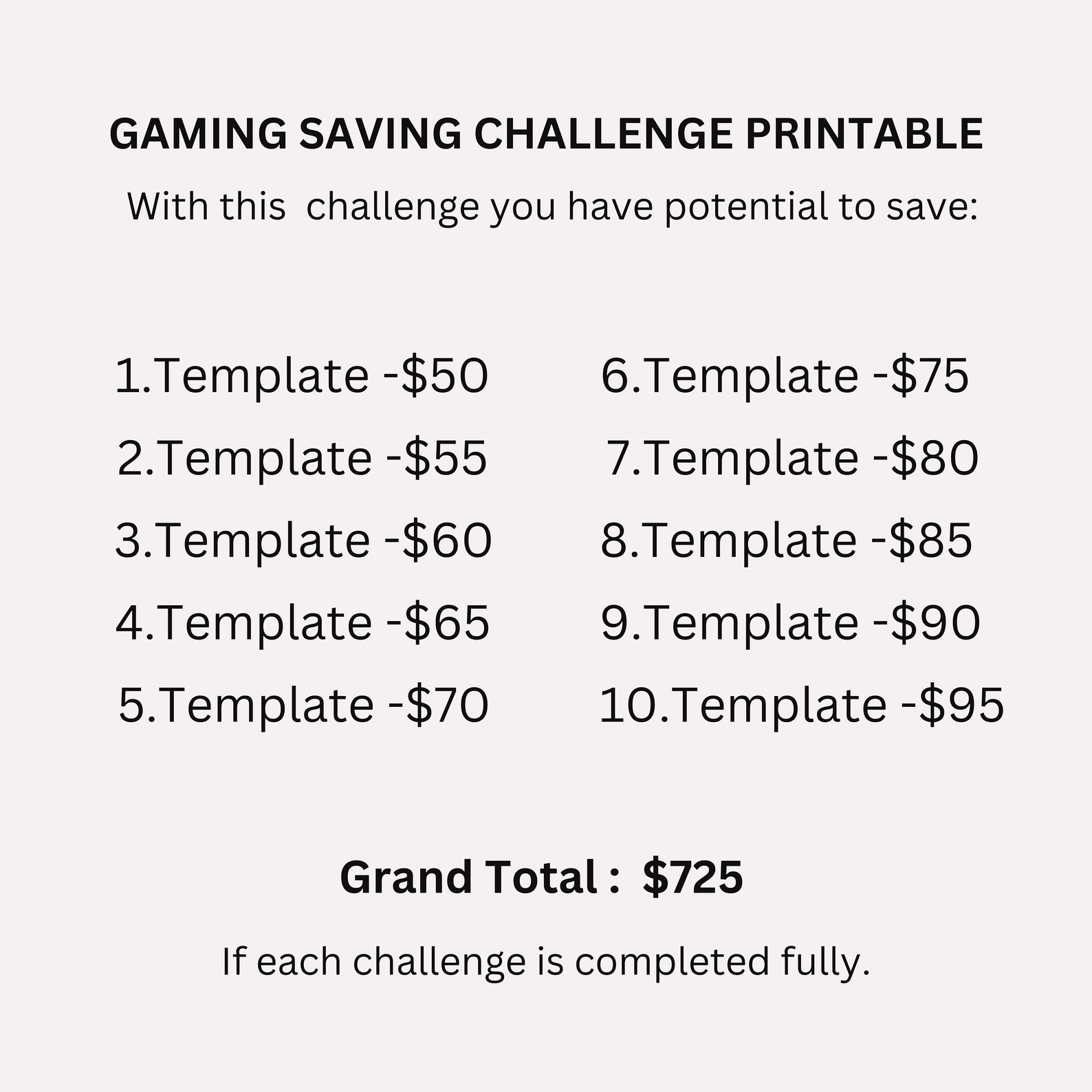 Kids Gaming Savings Challenge Printable Tracker, A6 Kids Mini Saving ...