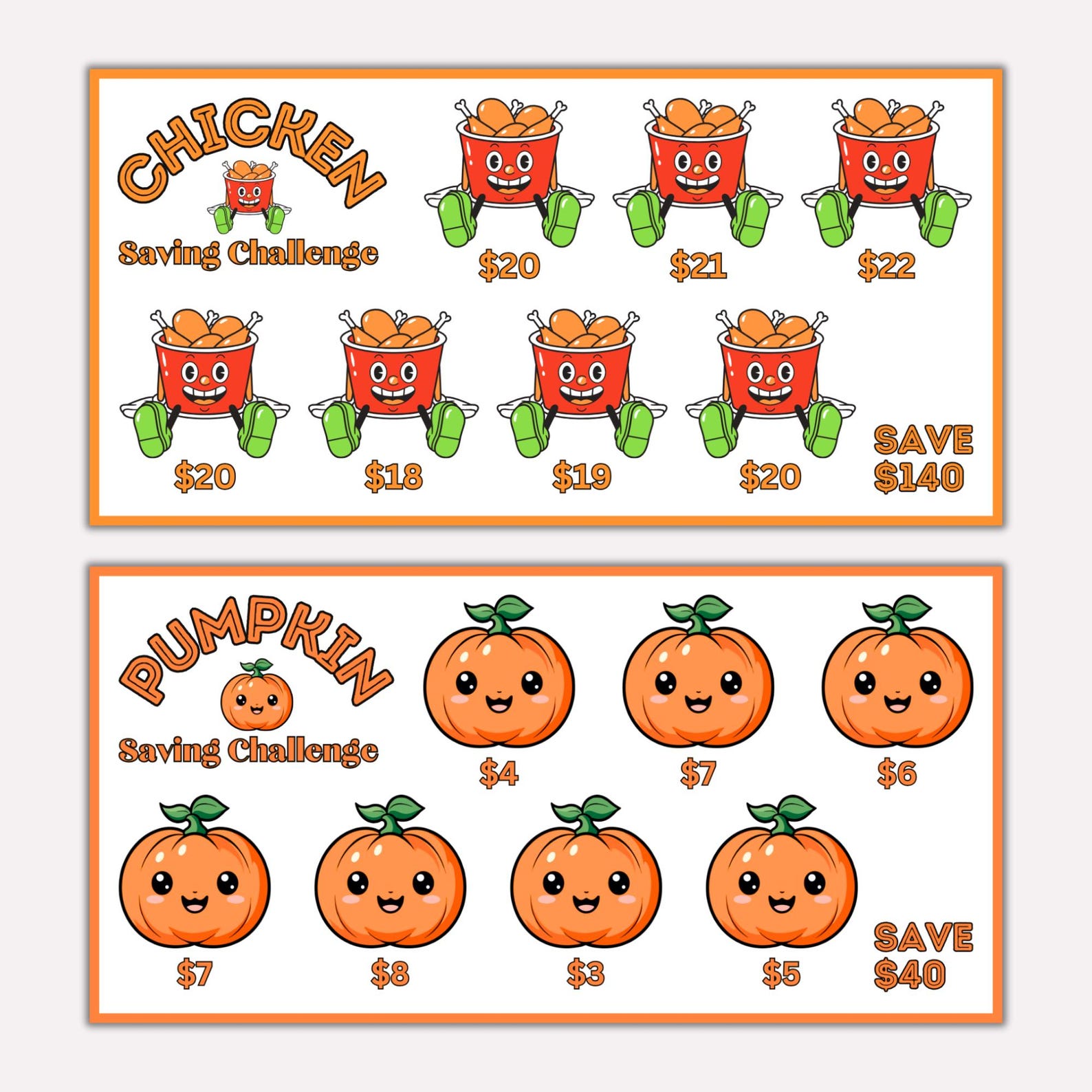 Grocery Savings Challenge Printable Bundle, A6 Mini Low Income Foods ...