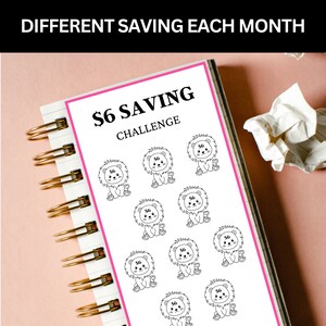 Kids Savings Challenge Printable, Mini A6 Kids Coloring Book for Saving ...