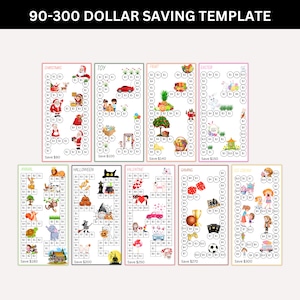 Kids Savings Challenge Printable Mega Bundle, A6 Mini Kids Saving ...