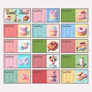 Sweet Treat Savings Challenge Printable Bundle, Cute Dessert Saving ...