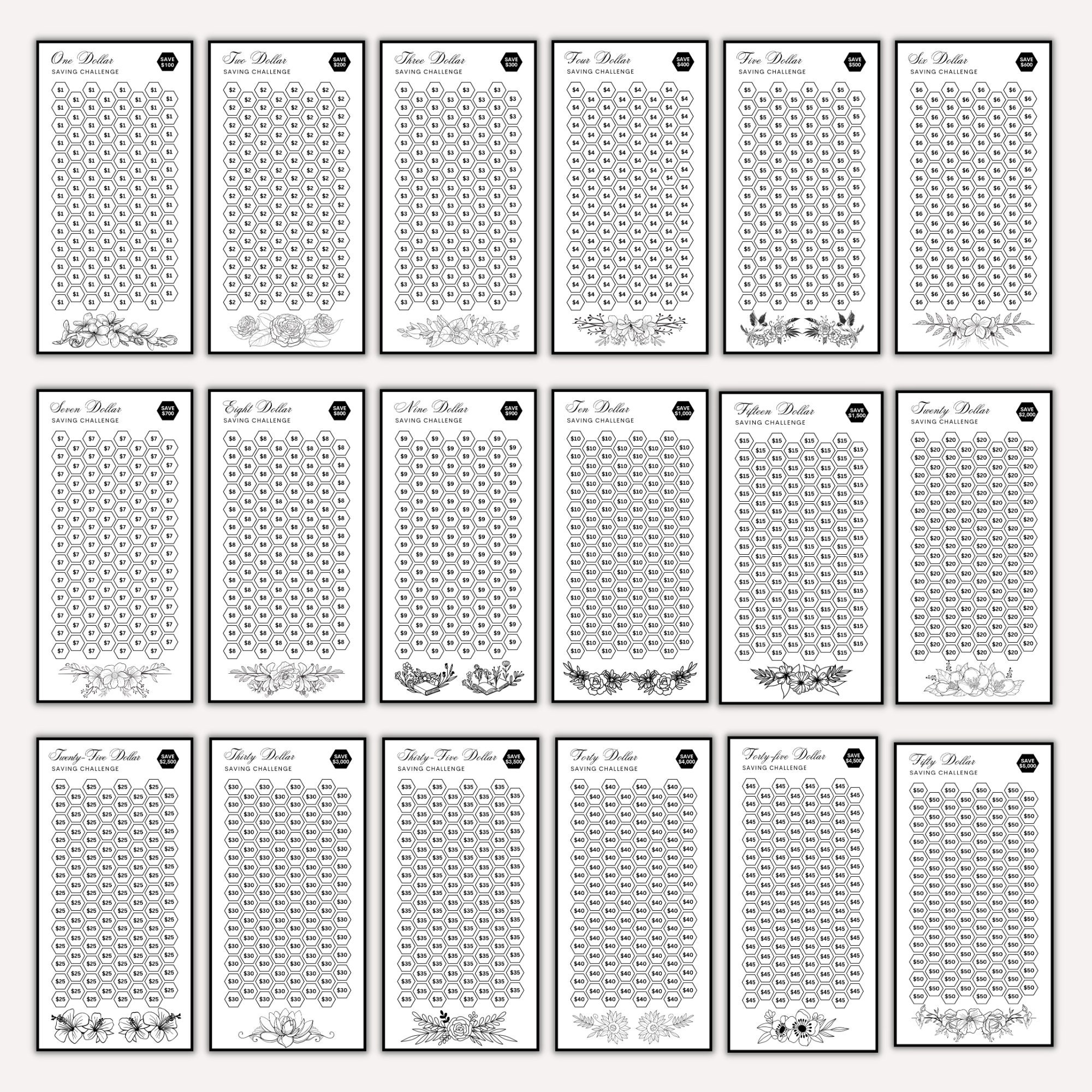 Ultimate Savings Challenge Mega Bundle Printable, A6 Mini Saving ...