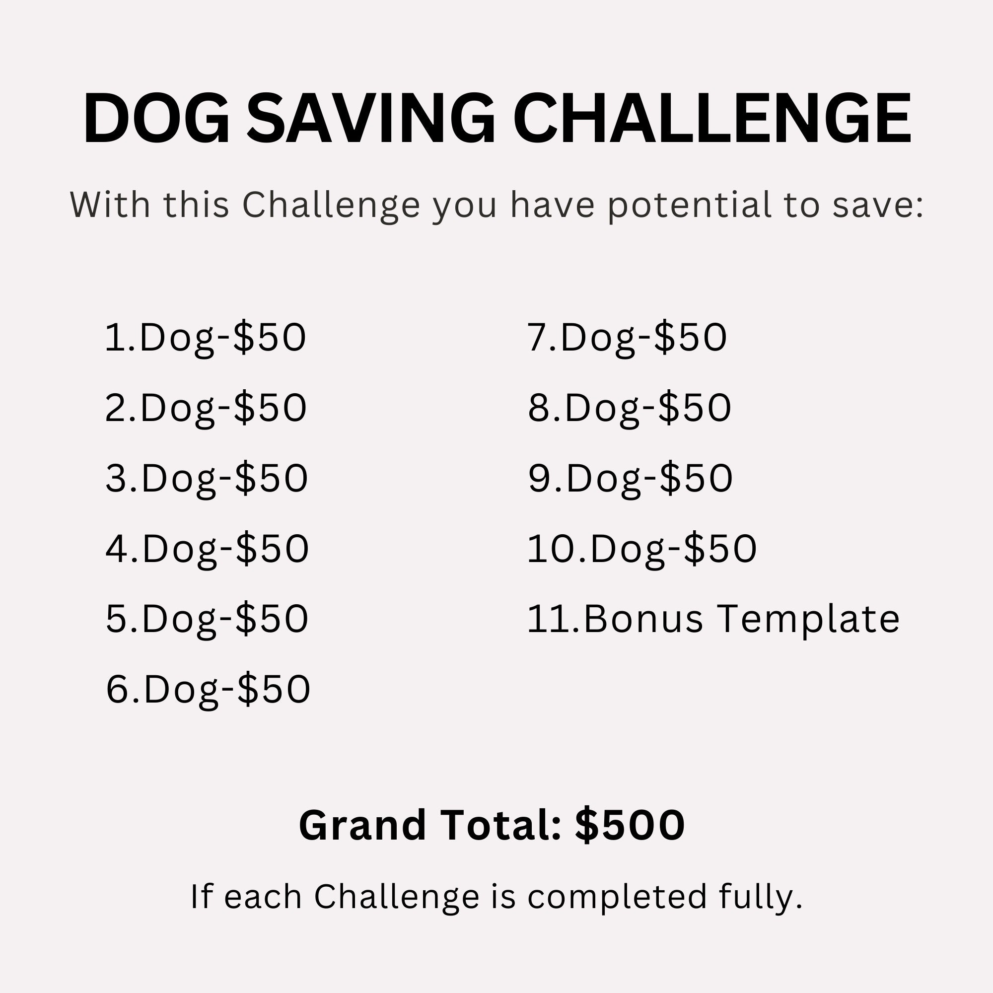 Puppy Themed Savings Challenge Printable, Mini A6 Dog Saving Challenges ...