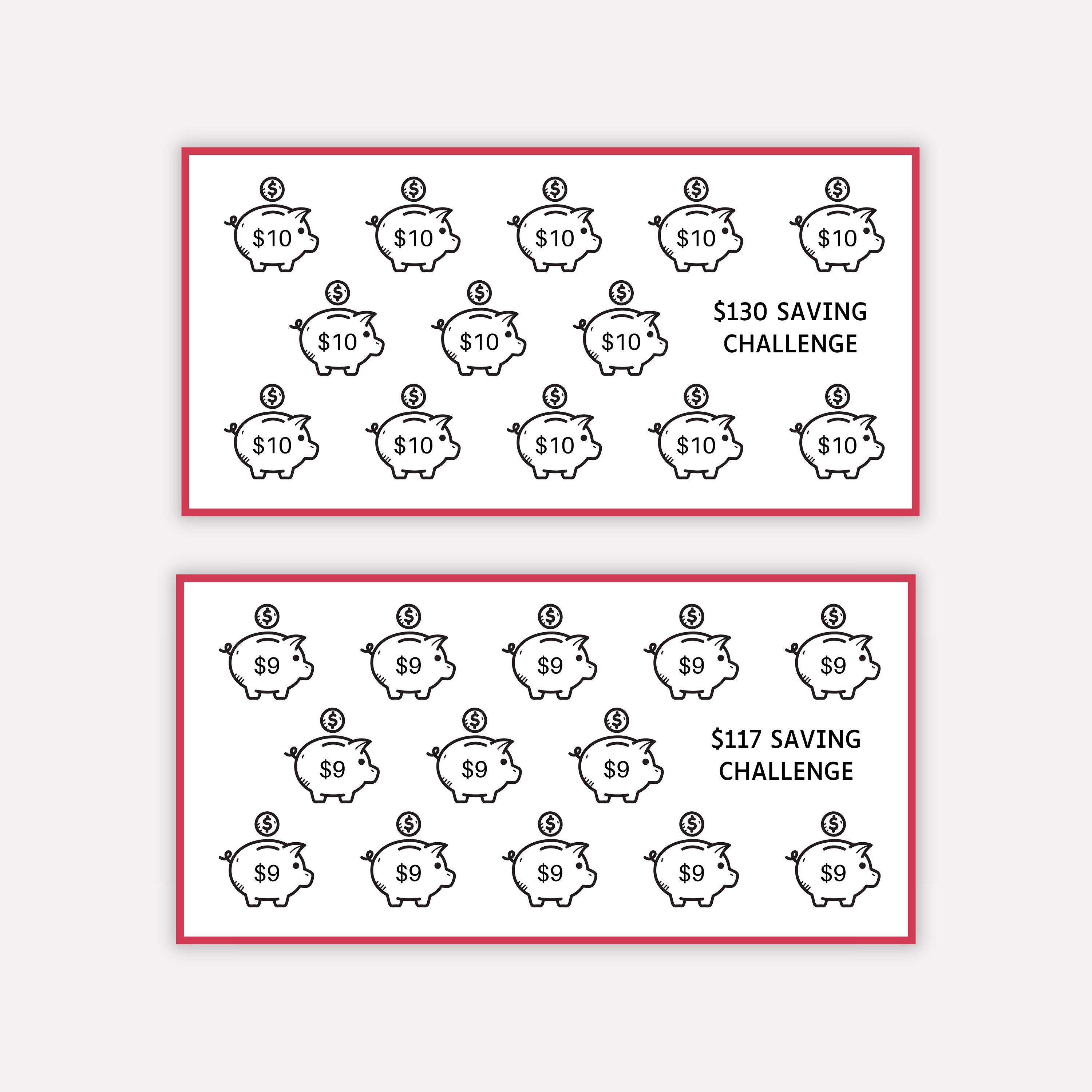 Kids Savings Challenge Tracker Printable A6 Kids Mini Saving - Etsy