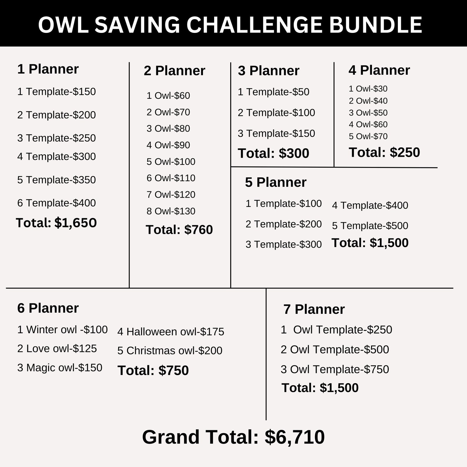 Ultimate Mega Owl Mini Savings Challenge Printable Bundle, Owl Money ...