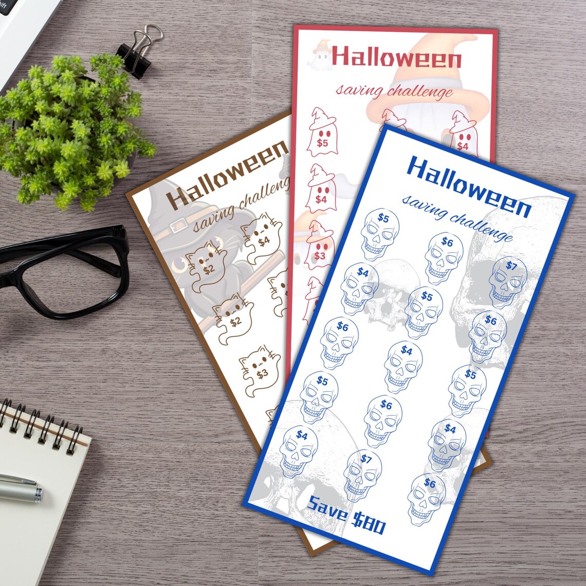 Mini Halloween Savings Challenge Printable, Low Income Spooky Saving ...