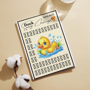 Get Your Ducks Themed Savings Challenge Bundle, Mini A6 Duck Saving ...