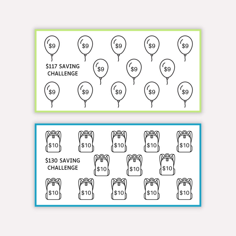 Kids Savings Challenge Tracker Printable, A6 Kids Mini Saving ...