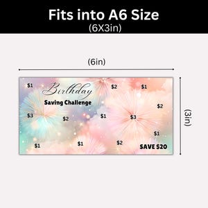A6 Birthday Savings Challenge Printable Bundle, Mini Happy Birthday ...
