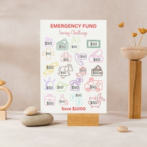 Emergency Fund Savings Challenge Printable, Emergency Saving Challenges ...