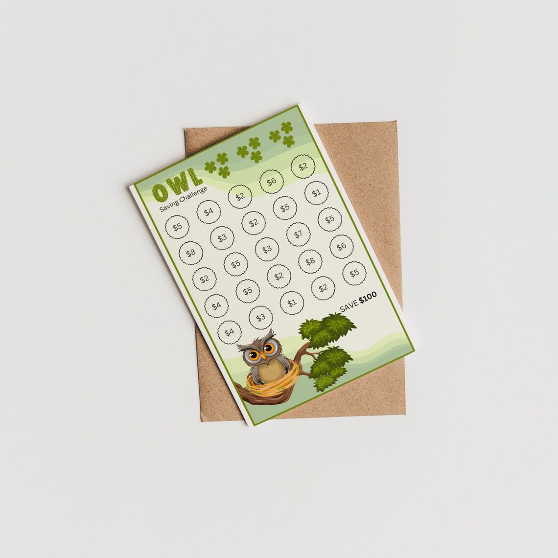 Buy Mini Owl Savings Challenge Printable, Money Saving Tracker Bundle ...