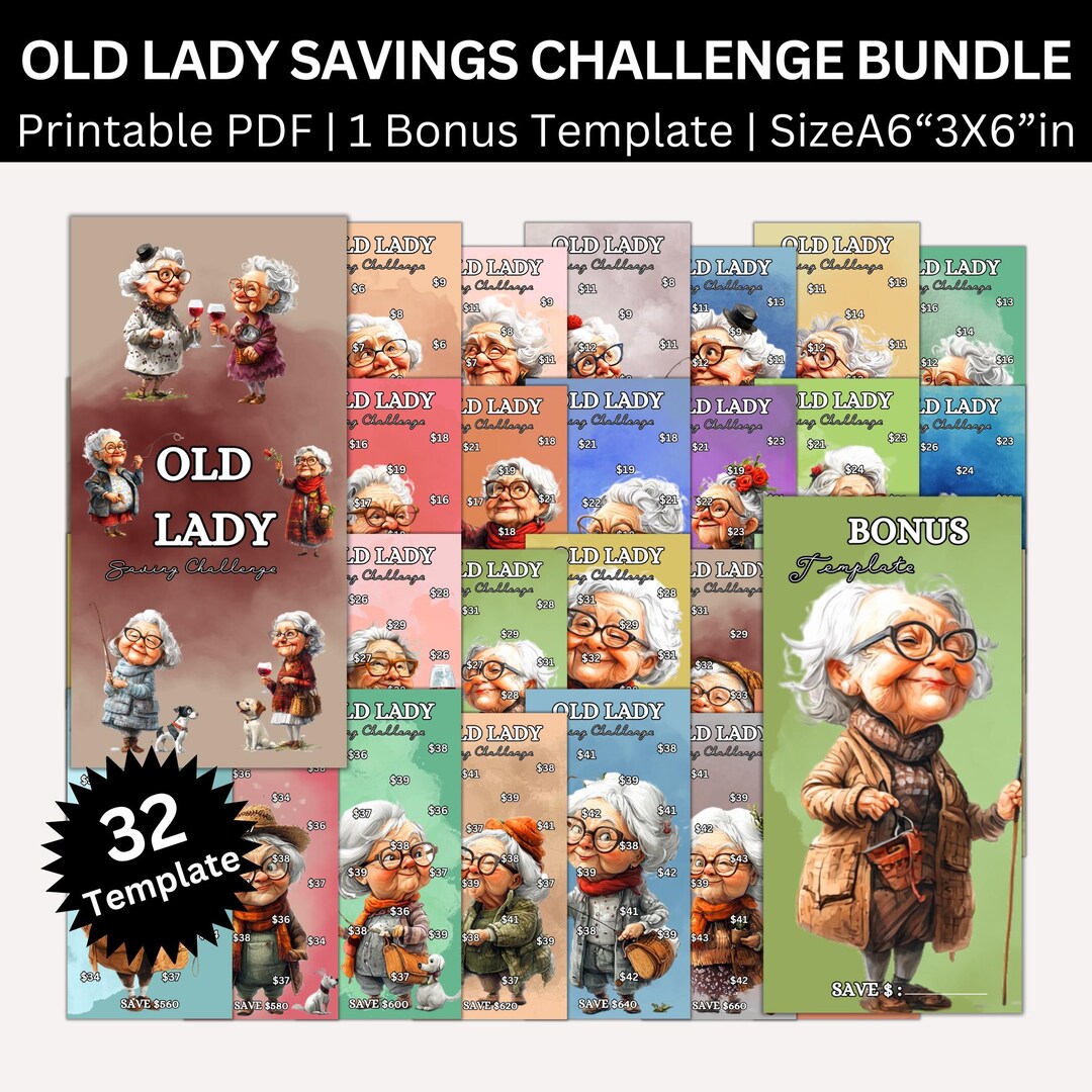 Senior Citizen Savings Pack Printable Bundle, Savings Binder for ...