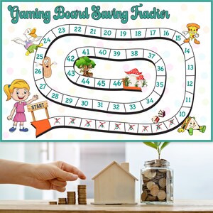 Savings Game Board Challenge Printable, A6 Mini Saving Challenges ...