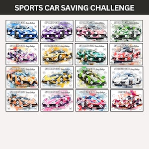 Ultimate Car Savings Challenge Printable, Sport & Vintage Car Saving ...