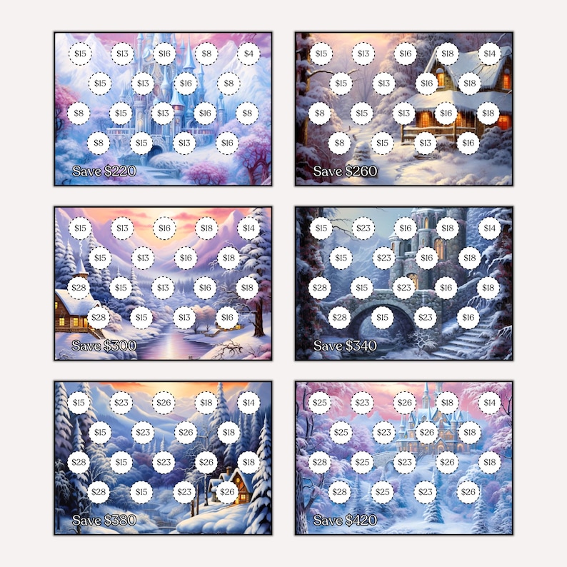 Beauty and the Beast Savings Challenge: 18 Fairy Tale Trackers (PDF) - Etsy