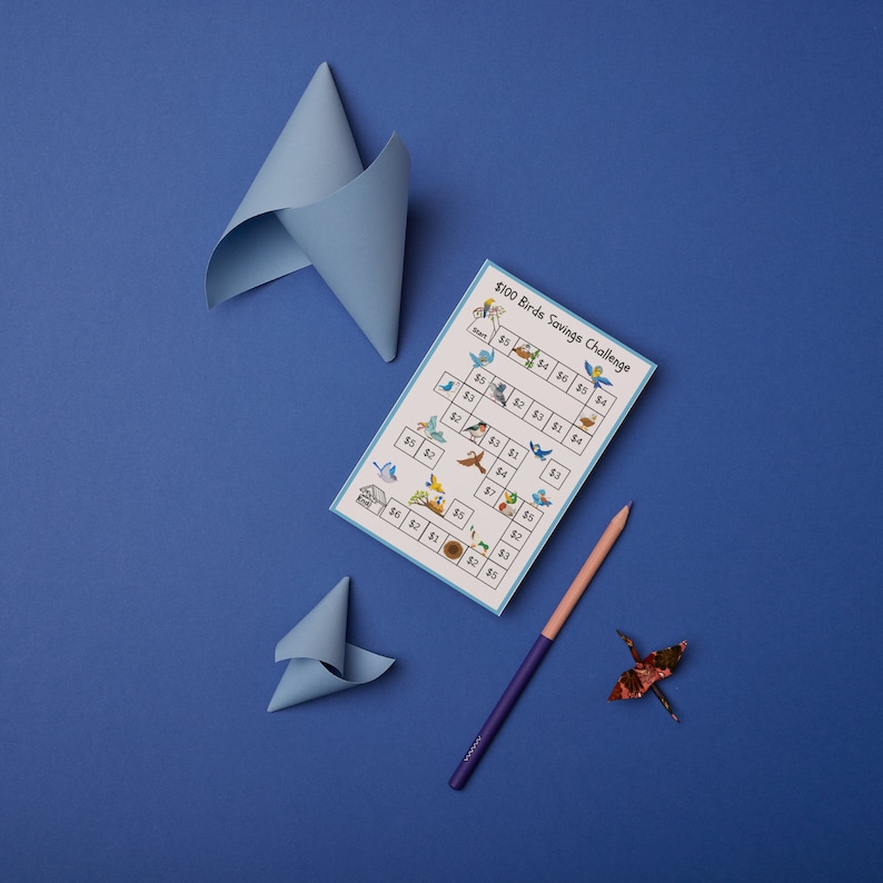 Birds Savings Challenge Printable Bundle, Mini A6 Low Income Bird ...
