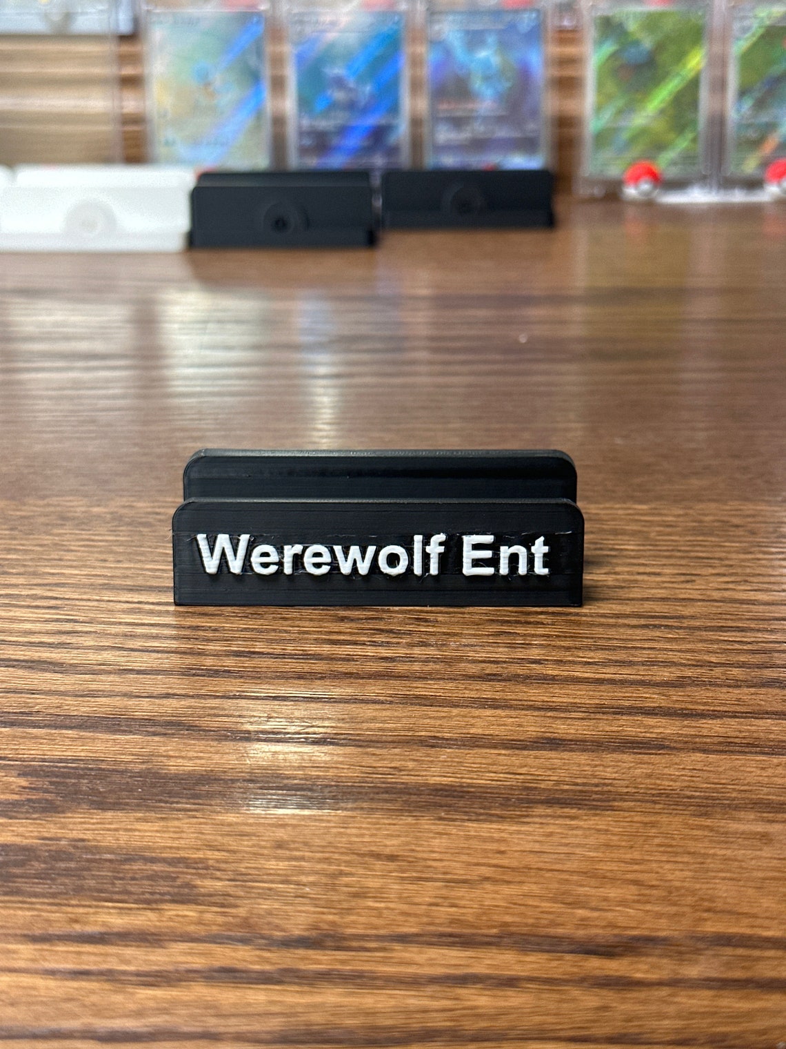 3D Printed Double Card Stand With Custom Text - Etsy