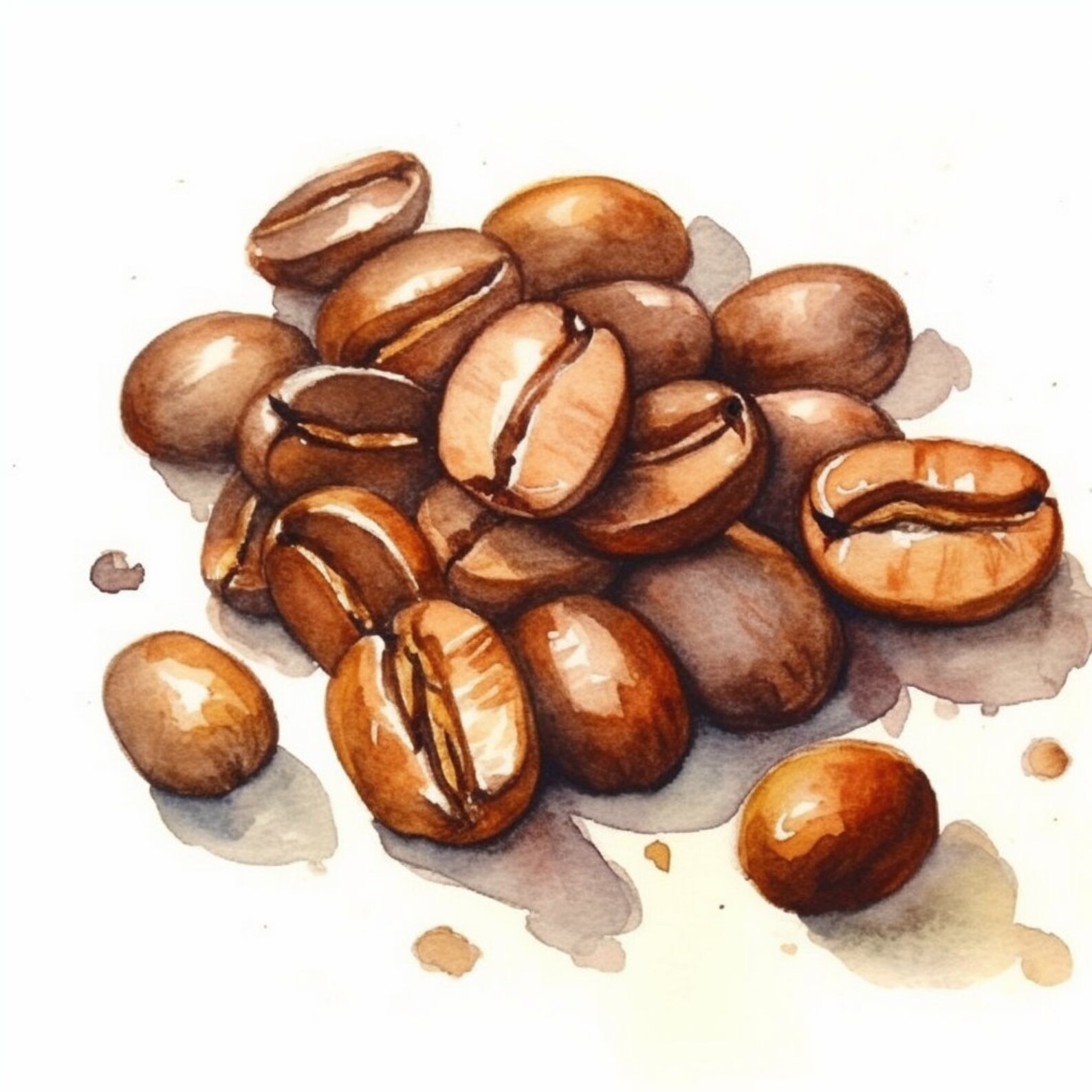 Watercolor Coffee Clipart Set PNG Coffee Sublimation Design - Etsy