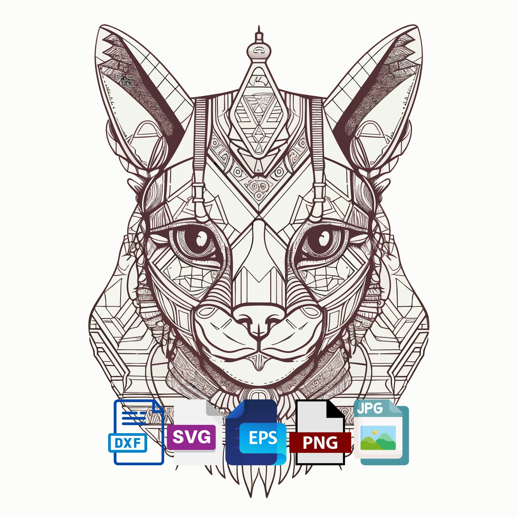 Cat Digital Download Egyptian Cat Goddess Ancient Egypt Hieroglyphs ...