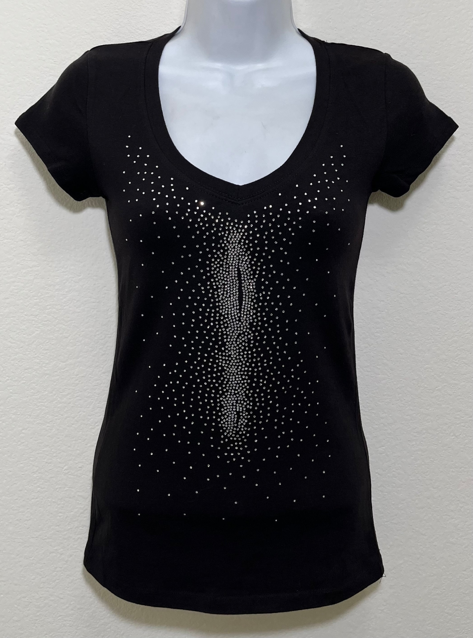 Handmade Rhinestone Burst T-shirt - Etsy