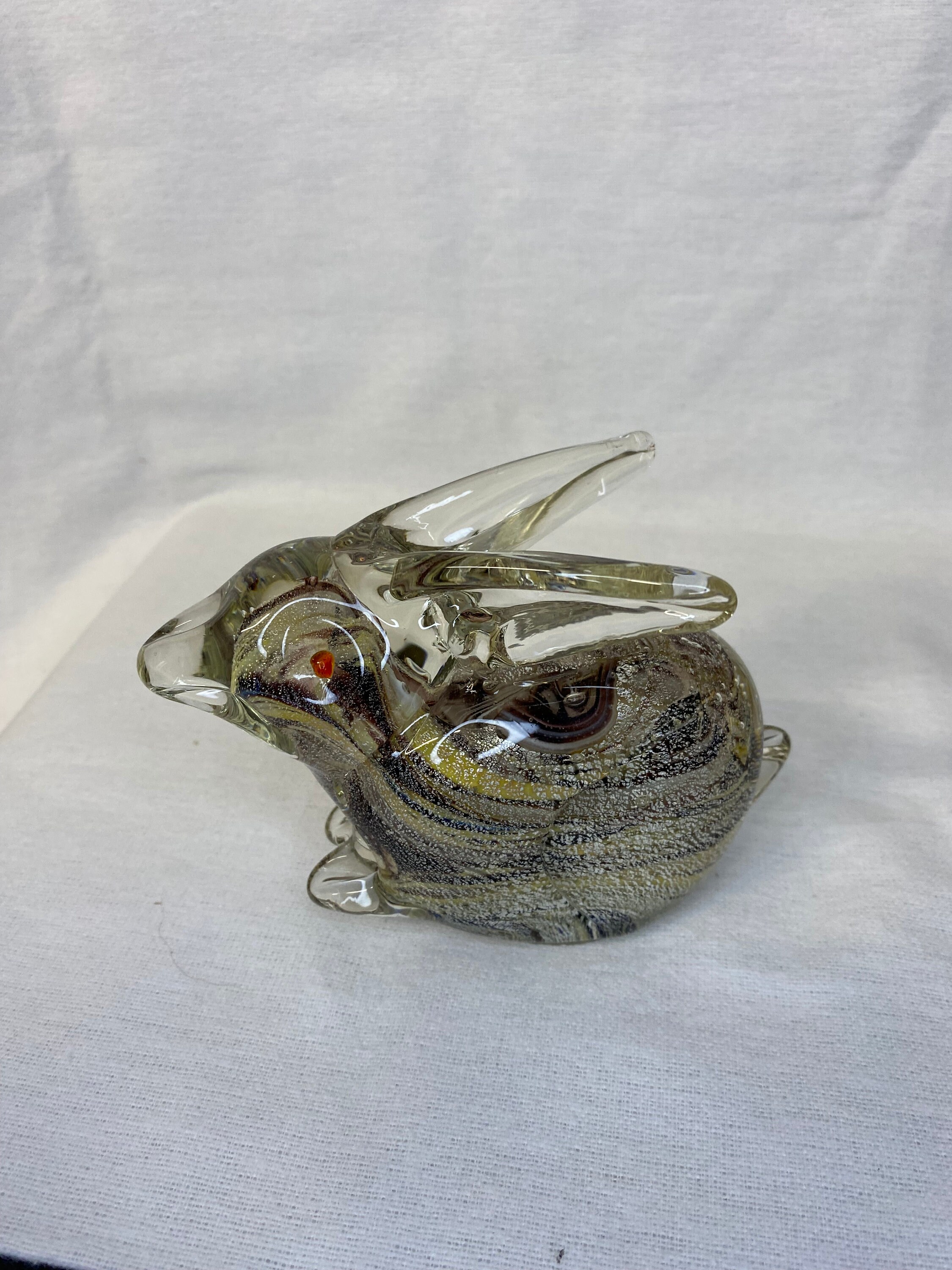 Rare Murano Glass Rabbit Paperweight With Red Eyes - Etsy