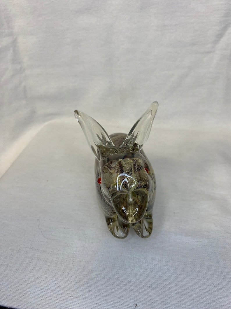 Rare Murano Glass Rabbit Paperweight With Red Eyes - Etsy