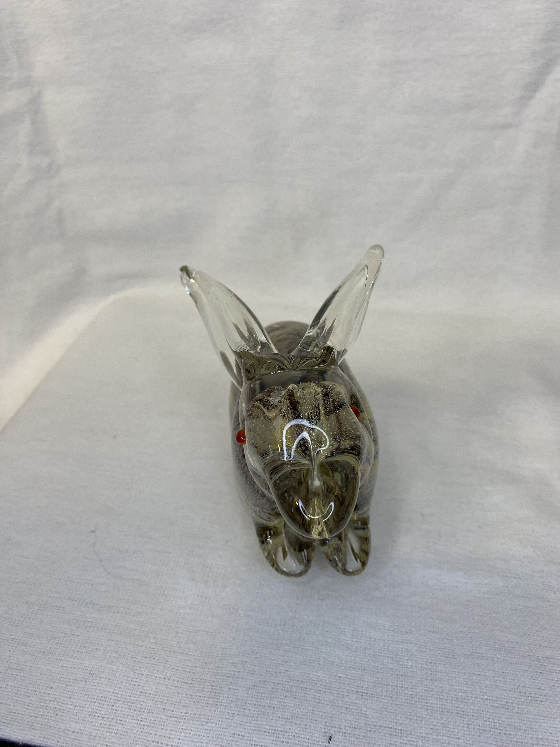 Rare Murano Glass Rabbit Paperweight With Red Eyes - Etsy
