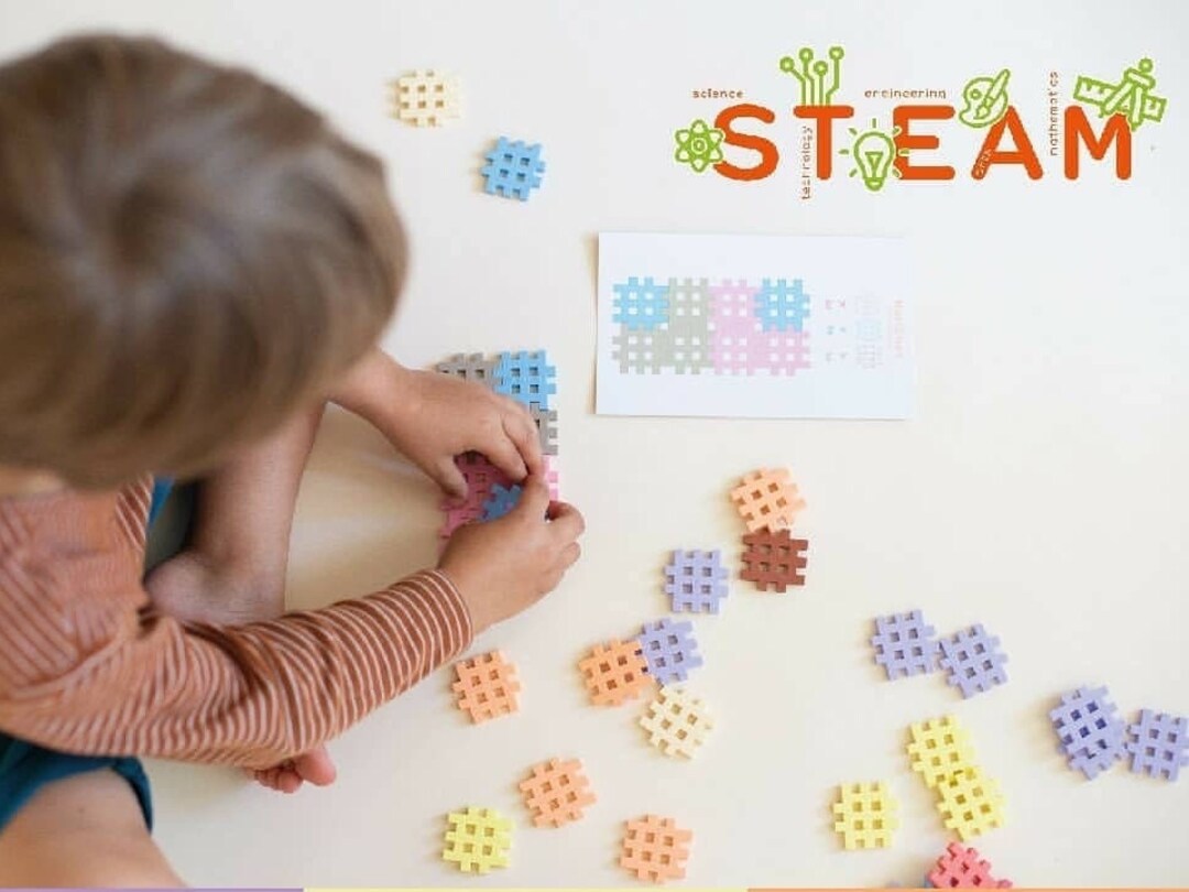 STEM WAFFLE BLOCKS I Soft Touch Sensory Blocks I Supports Fine Motor ...