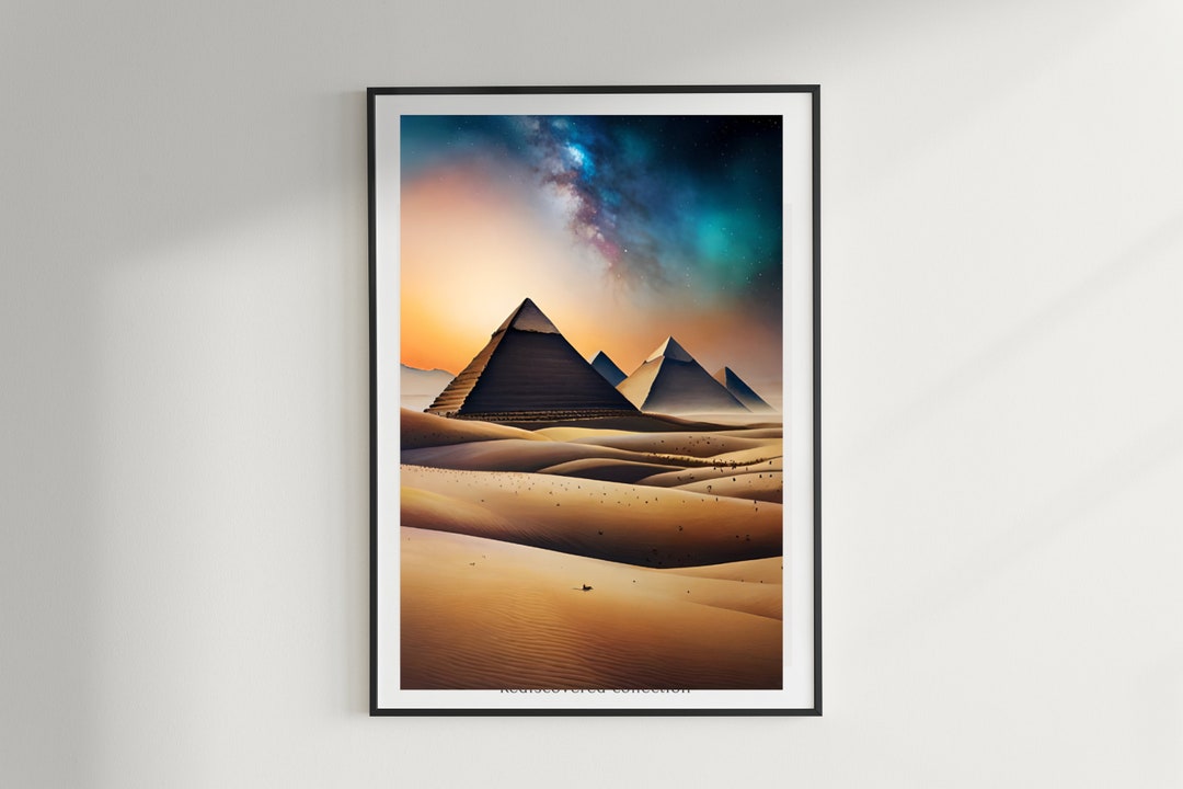 Digital Printing Pyramids of Giza Egypt, Egyptian Printable Wall Art ...
