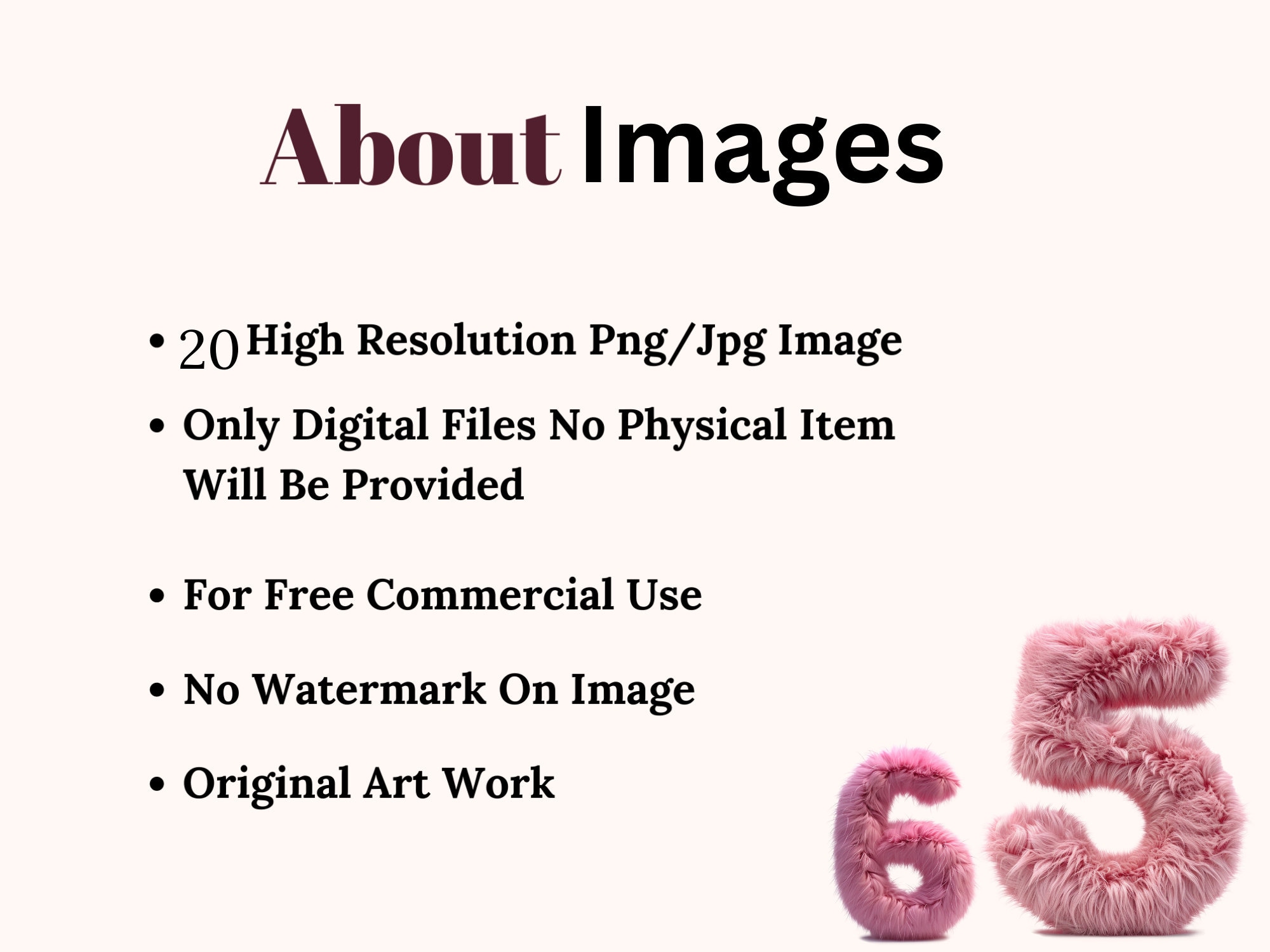 Pink Fur Numerical PNG, Numbers 0-9 Clipart, Clip Art Bundle , Number ...