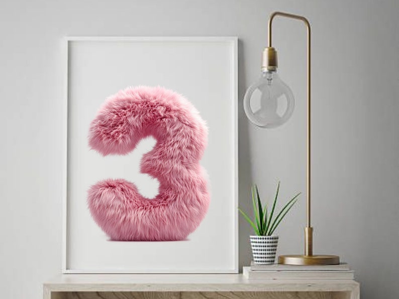 Pink Fur Numerical PNG, Numbers 0-9 Clipart, Clip Art Bundle , Number ...