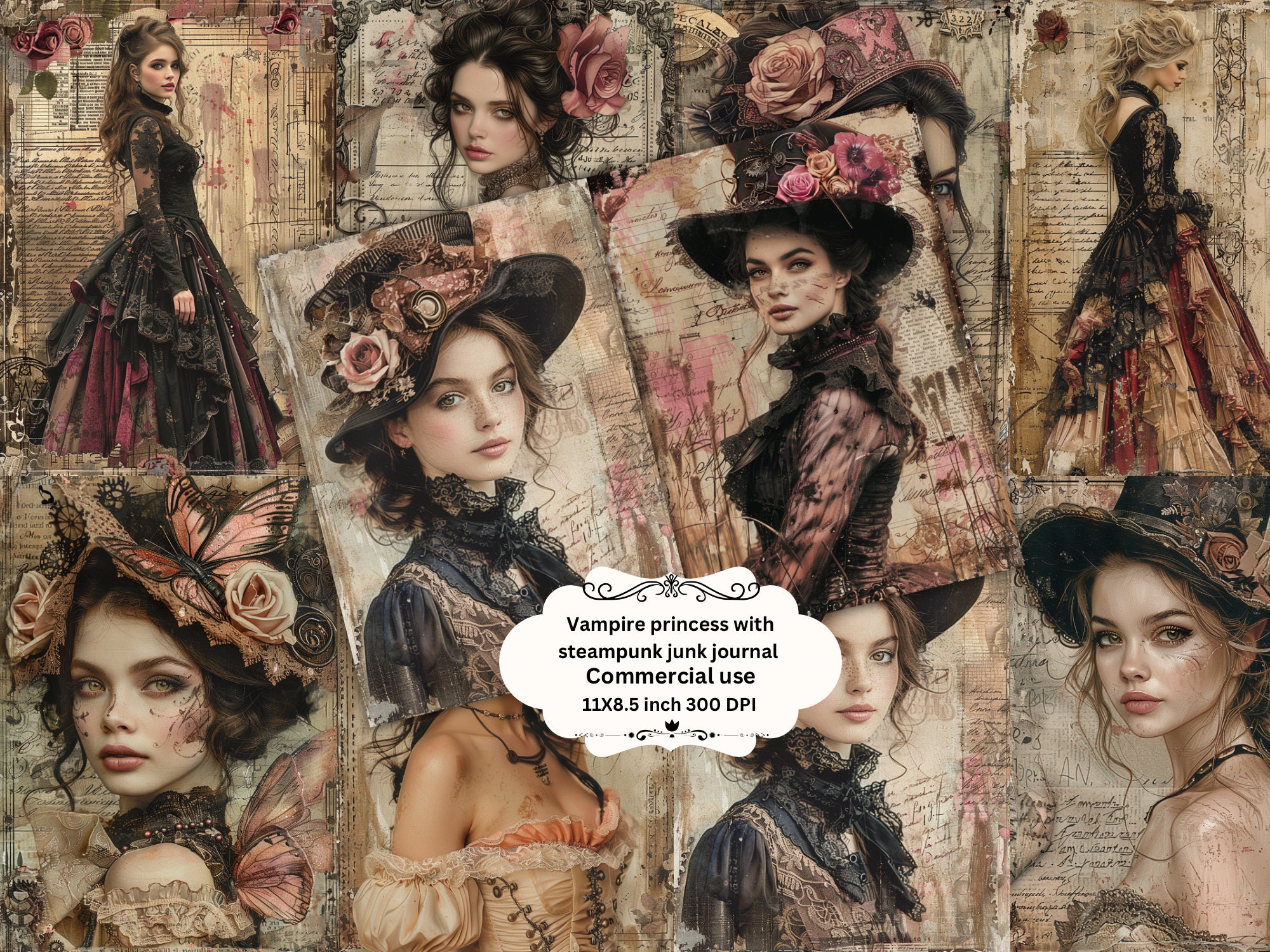 Ethereal Flirty Vampire Princess Steampunk Beautifull Woman Junk ...