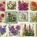 100 Retro Vintage Flowers Postage Floral Stamps,printable Old Postage ...