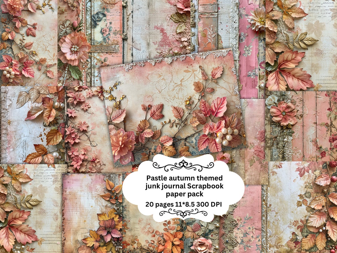 Kit de journal indésirable automne minable pastel automne journal ...