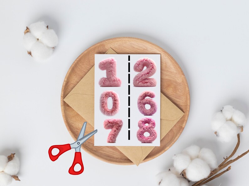 Pink Fur Numerical PNG, Numbers 0-9 Clipart, Clip Art Bundle , Number ...