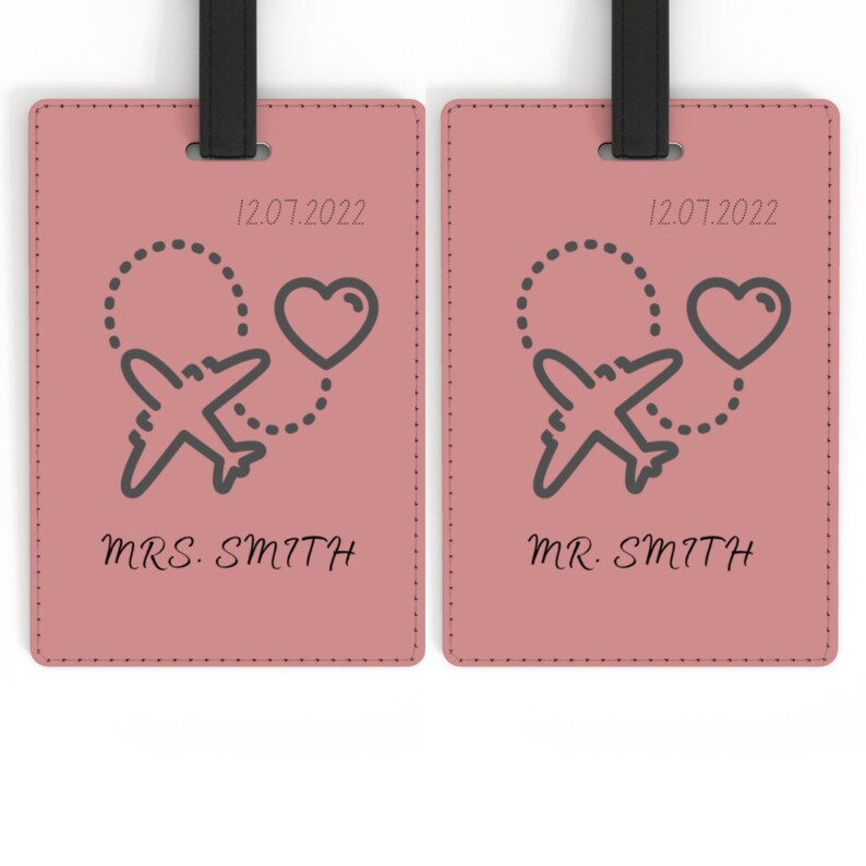 Personalised Luggage Tags Mr Mrs Custom Bag Tag Bride and - Etsy