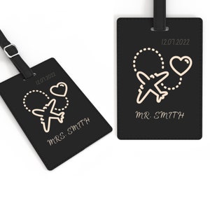 Personalised Luggage Tags Mr Mrs Custom Bag Tag Bride and - Etsy