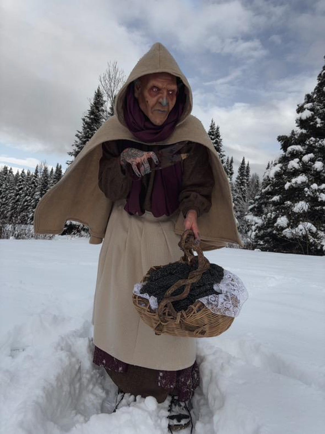 Perchta Wearable Latex Mask - Winter Witch - Holiday Spirit - Etsy