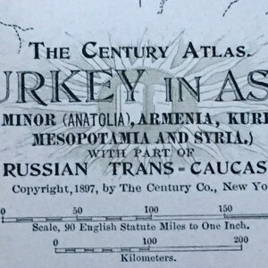 Antique Map Turkey - Etsy