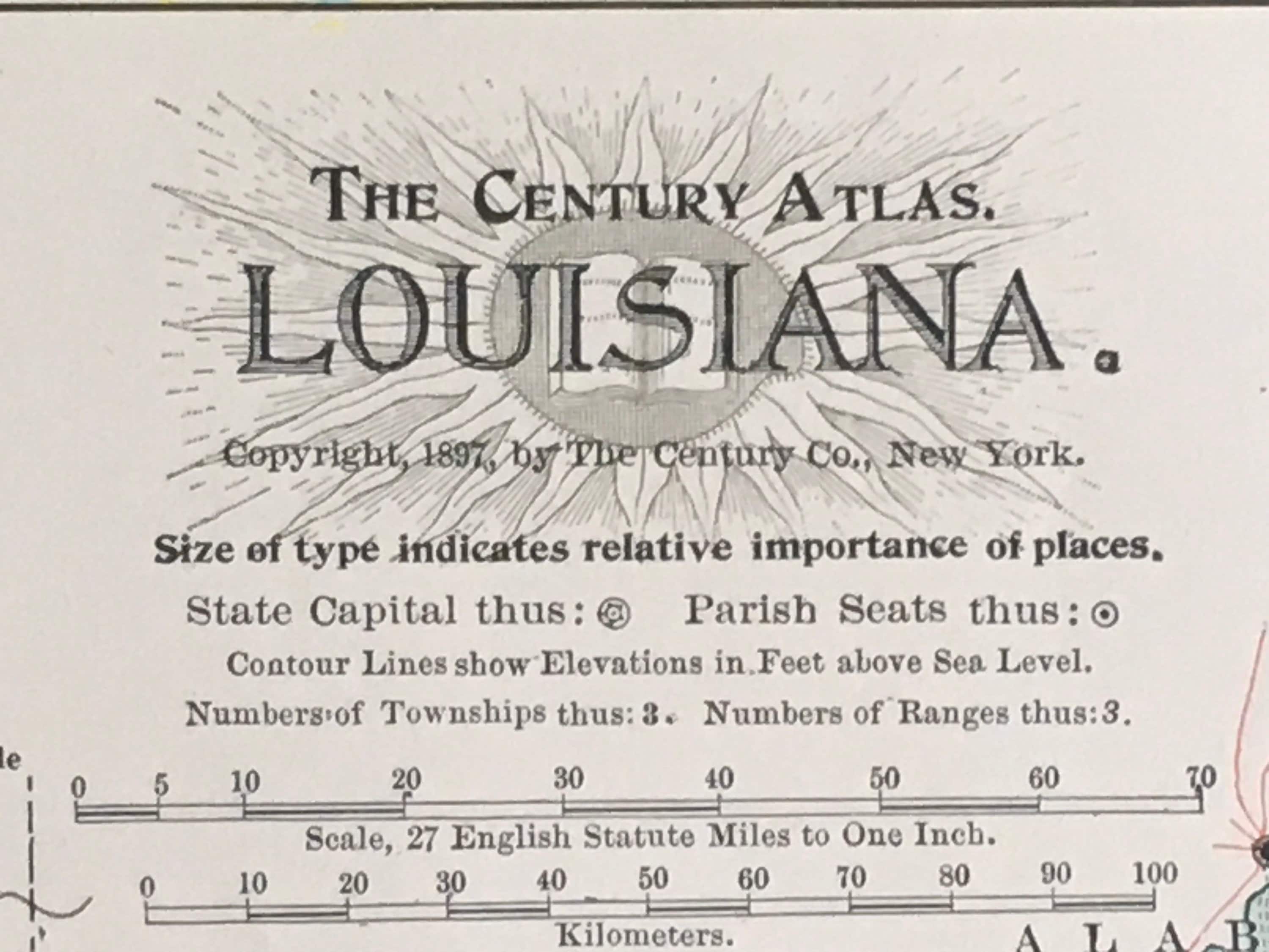 Antique Map Louisiana, 1897 Map New Orleans Map, Century Atlas - Etsy
